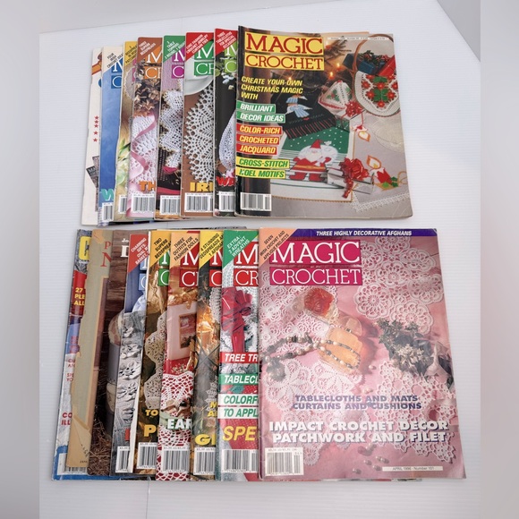 Magic Crochet | Other | Vintage Lot Of 7th Crochet Magazines 14 Magic ...